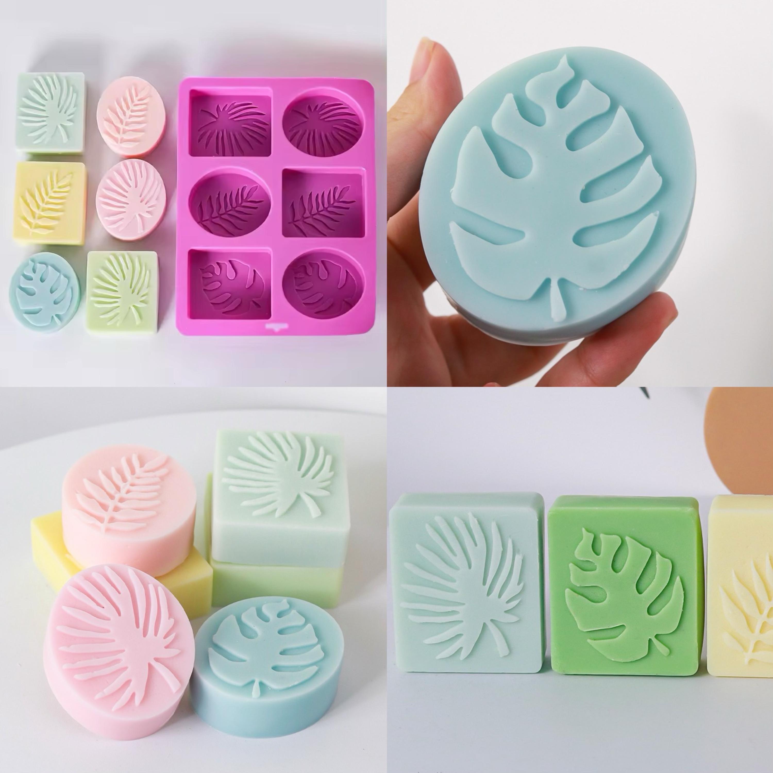 6 Oval Rectangle Tropical Leaf & Pine Tree Leaf Handmade Scent Soap ...