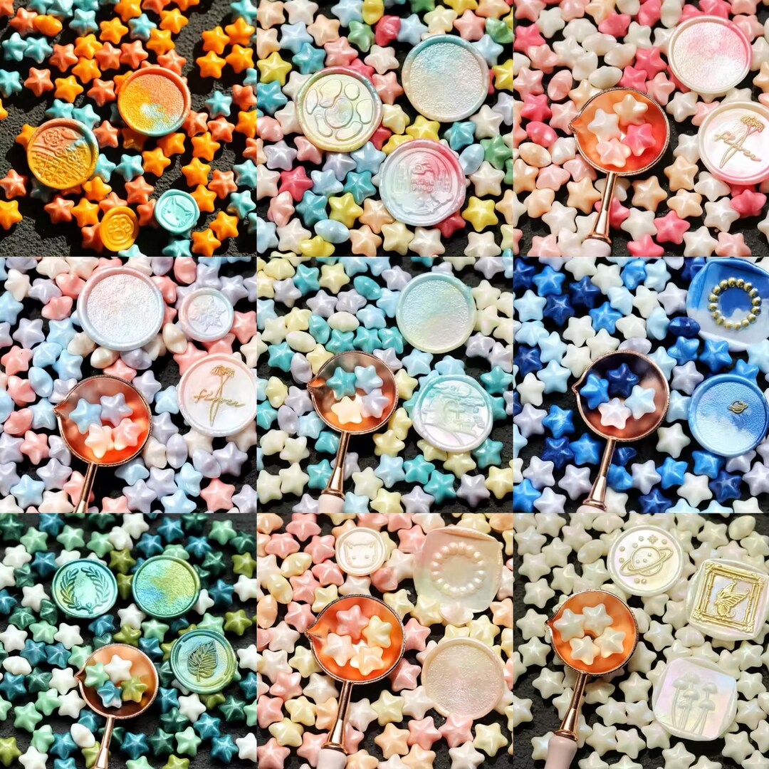 120pcs Macaroon Dopamine Ins Star Shape Stamp Seal Wax, Diy Craft Dream ...