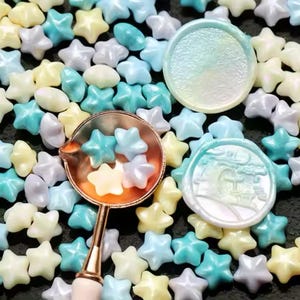 120pcs Macaroon Dopamine Ins Star Shape Stamp Seal Wax, Diy Craft Dream ...