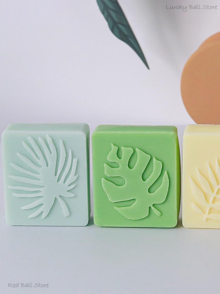 6 Oval Rectangle Tropical Leaf & Pine Tree Leaf Handmade Scent Soap ...