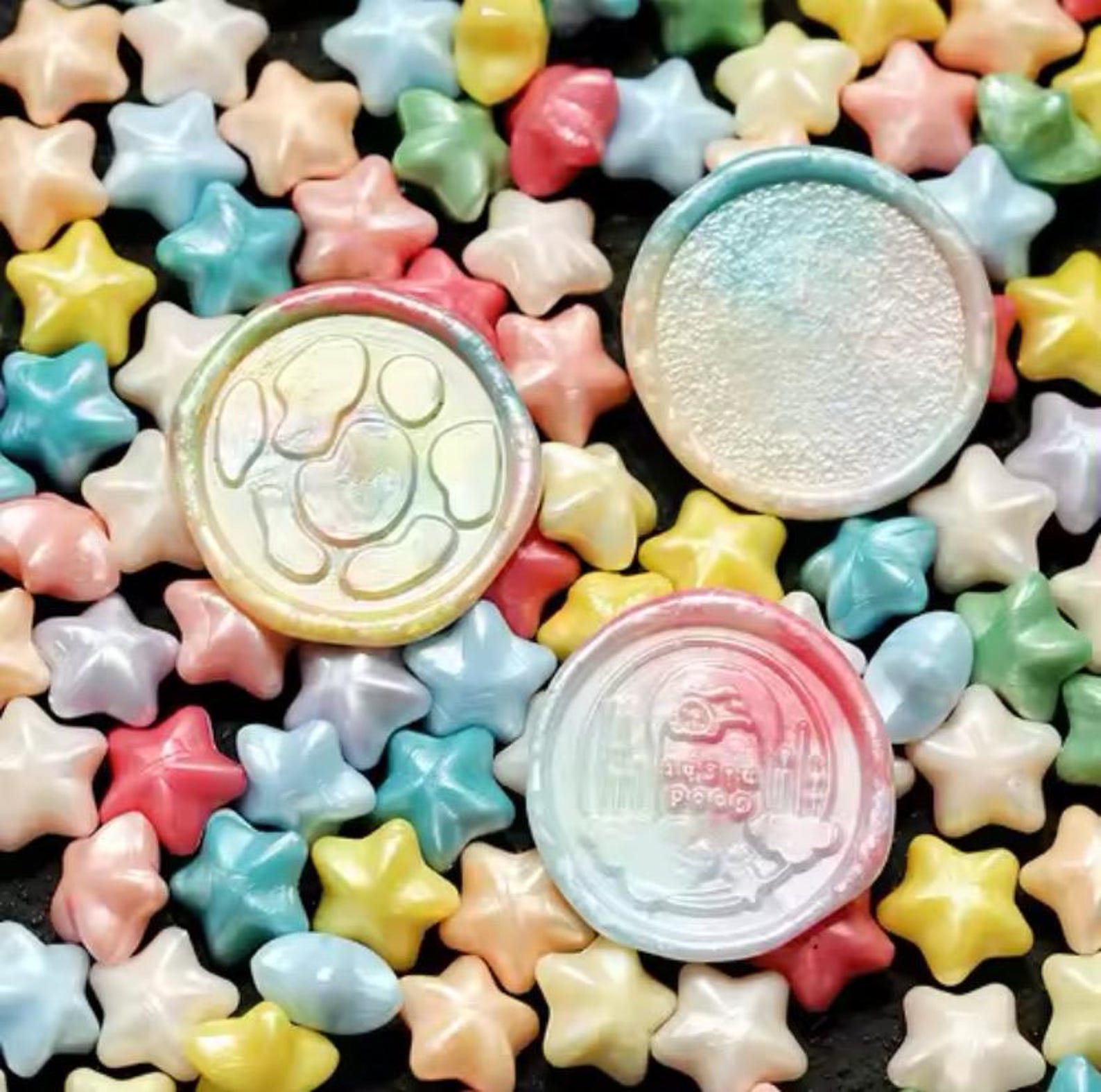 120pcs Macaroon Dopamine Ins Star Shape Stamp Seal Wax, Diy Craft Dream ...