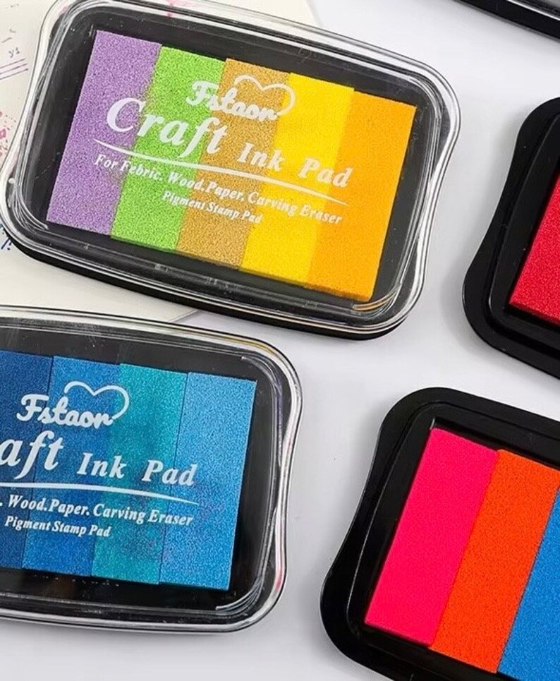 5 Colors Ink Pad, Gradient & Colorful Inkpad for Stamps - Sealing ...