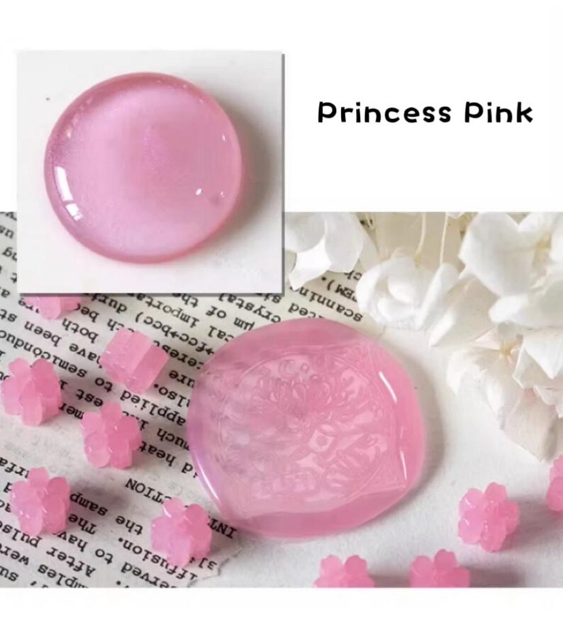 60pcs Translucent Flower Stamp Seal Wax, Diy Craft Scrapbook Crystal ...