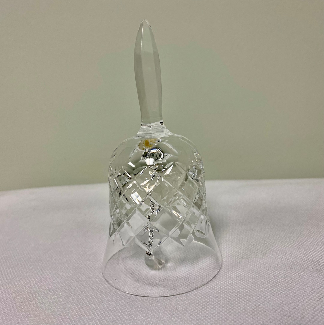 Vintage Etched Crystal Bell - Etsy