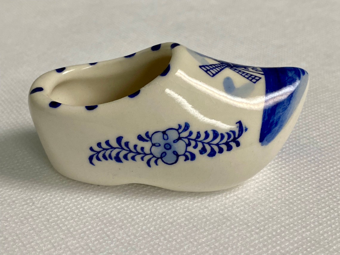 Vintage Delft Blue Dutch Shoe - Etsy