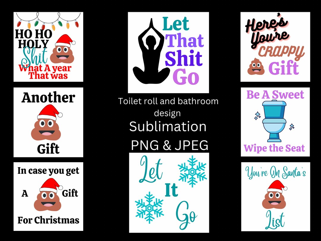 Toilet Paper Sublimation Design Christmas Sublimation, Sweary ...
