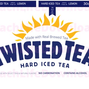 Twisted Tea Can or Bottle Label Twisted Tea Tumbler PNG Twisted Tea ...