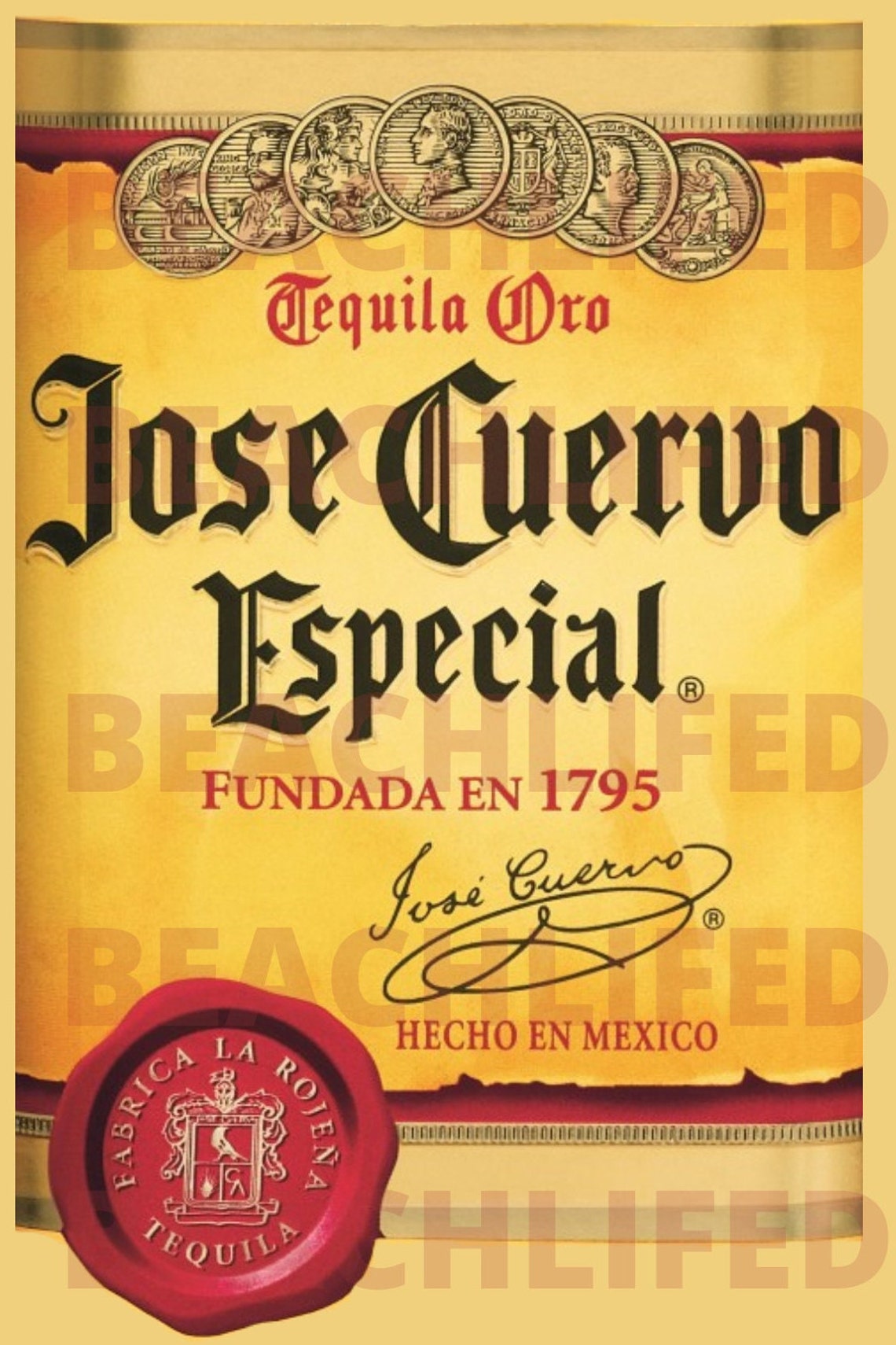 Jose Cuervo Bottle Label Jose Cuervo Tequila PNG Sublimation Printable ...