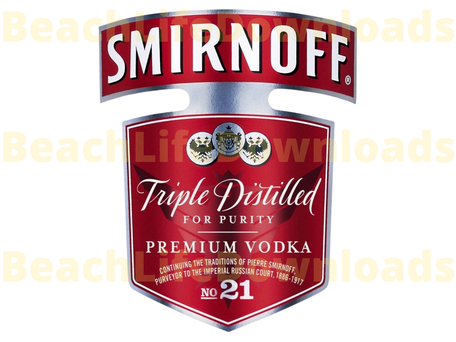 Four Smirnoff Vodka Bottle Labels Transparent and Background Pngs ...