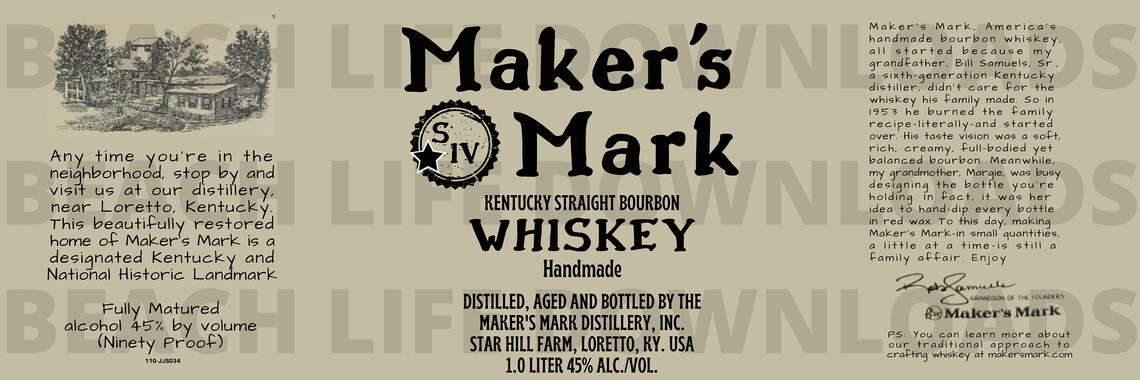 Maker's Mark Bottle Labels Three Maker's Mark PNG Labels Sublimation ...