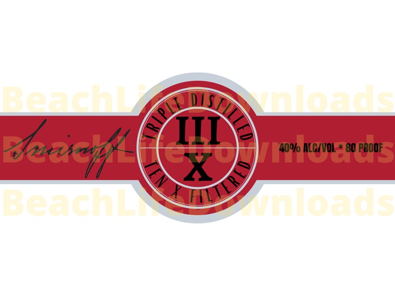 Four Smirnoff Vodka Bottle Labels Transparent and Background Pngs ...