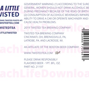 Twisted Tea Can or Bottle Label Twisted Tea Tumbler PNG Twisted Tea ...