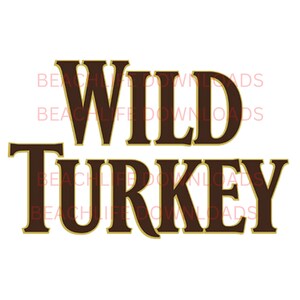 Wild Turkey American Honey Bottle Label, Wild Turkey PNG, Sublimation ...