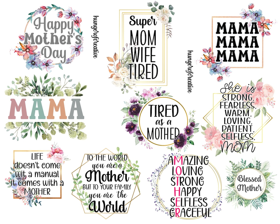 Mother's Day Png Bundle Mama Happy Mother's Day - Etsy