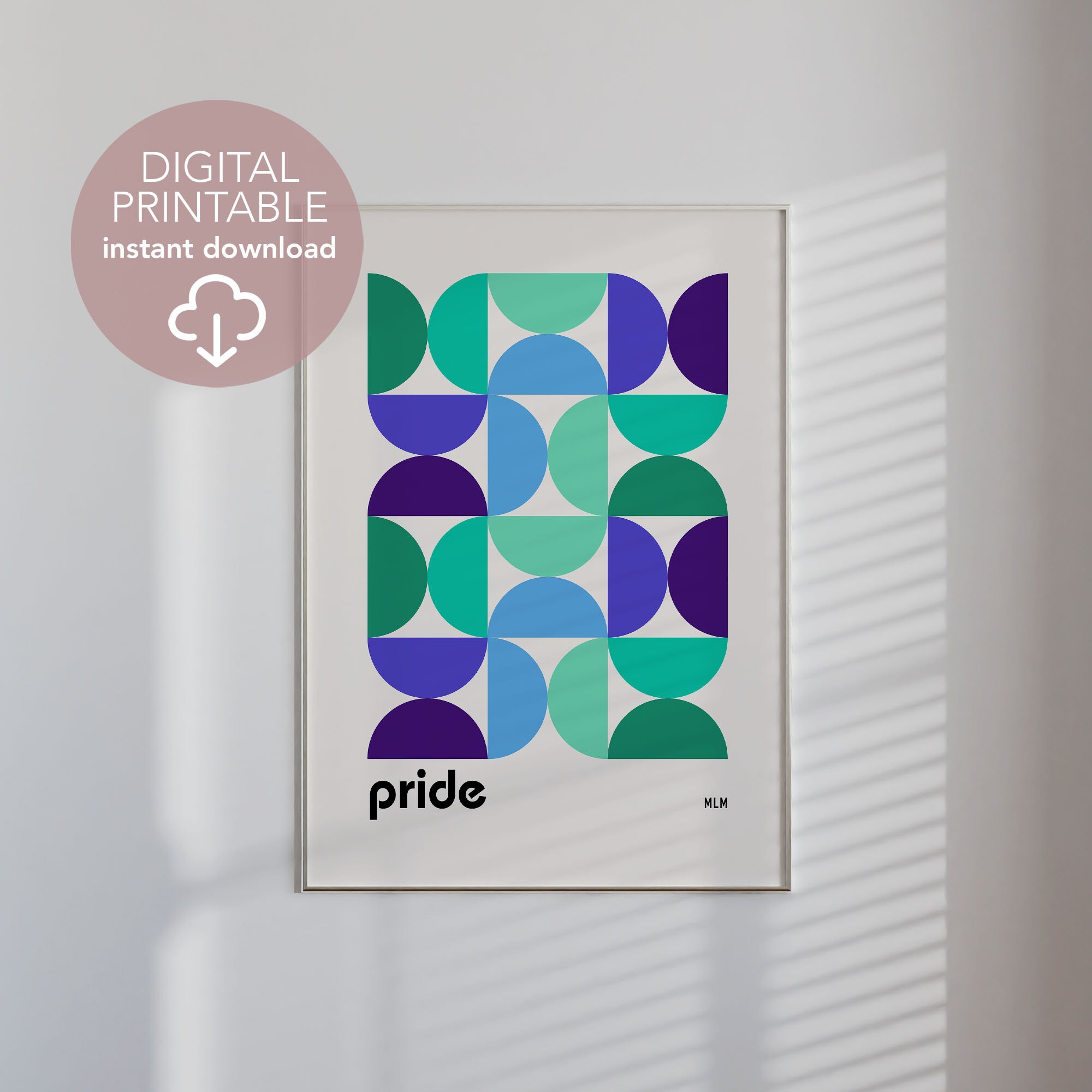 Set of 2 Gay MLM Pride Digital Prints, Gay Decor Printable, Retro Wall ...