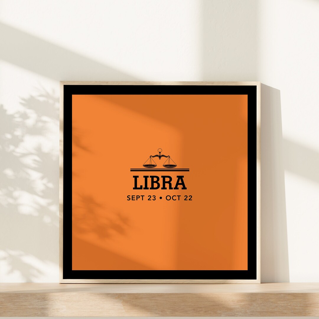Balance Star Sign Wall Art, Boîte orange de mode de luxe, Astrologie ...