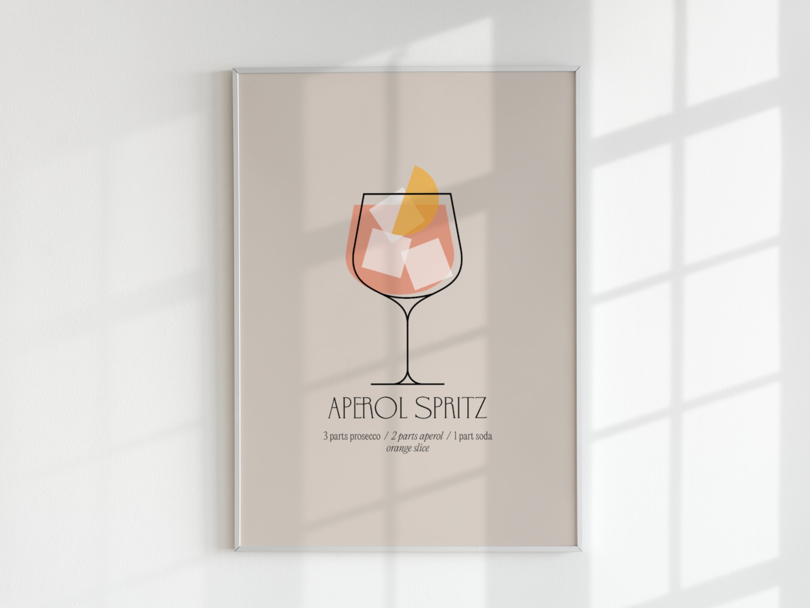 Aperol Spritz Digital Print Modern Kitchen Prints Bar - Etsy