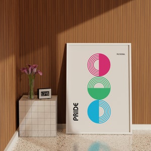 Polysexual Poster, Poly Pride Wall Art, Bauhaus Print, LGBTQ Wall Print ...