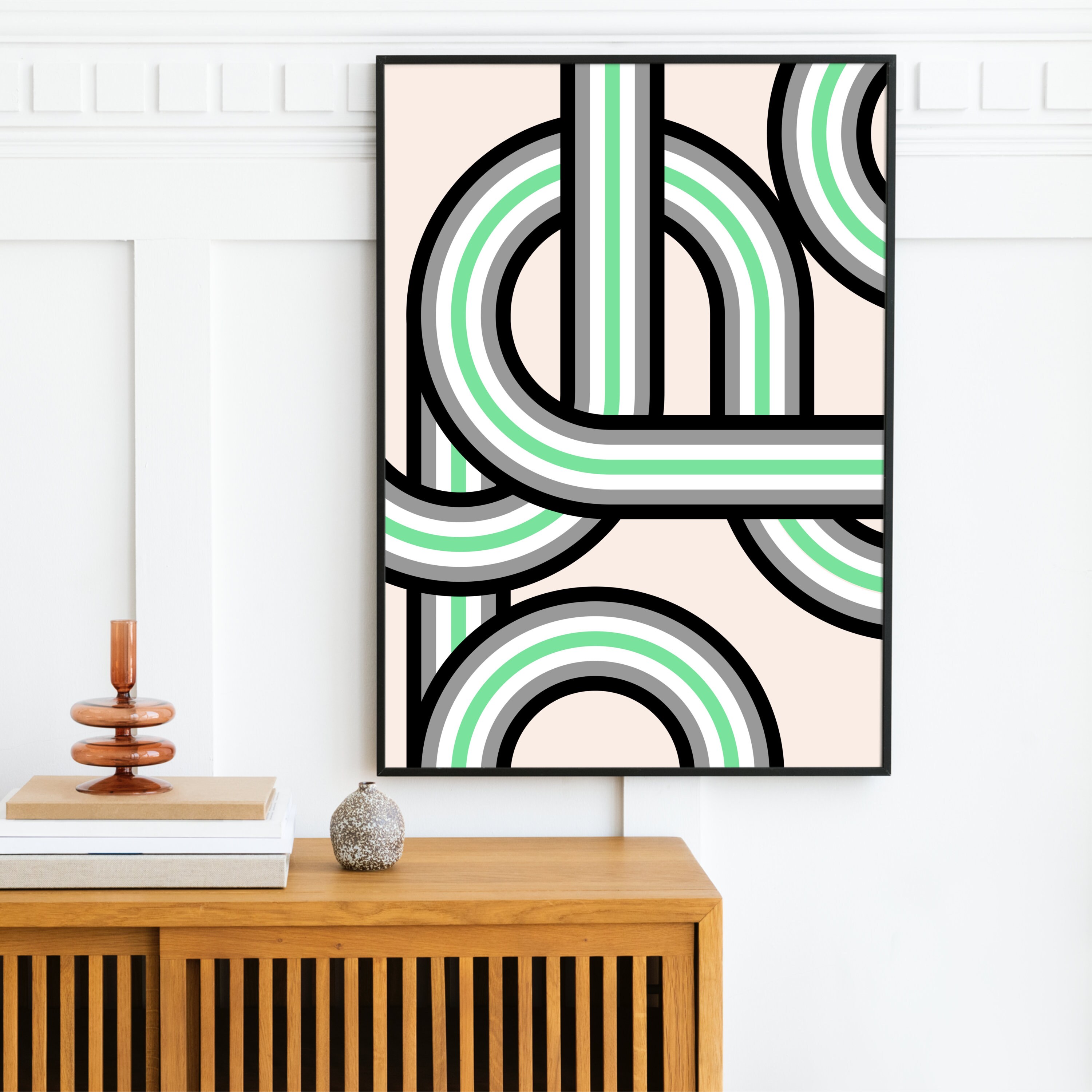 Subtle Aromantic Pride Wall Art, Aro Pride Poster, LGBTQ Retro Wall ...