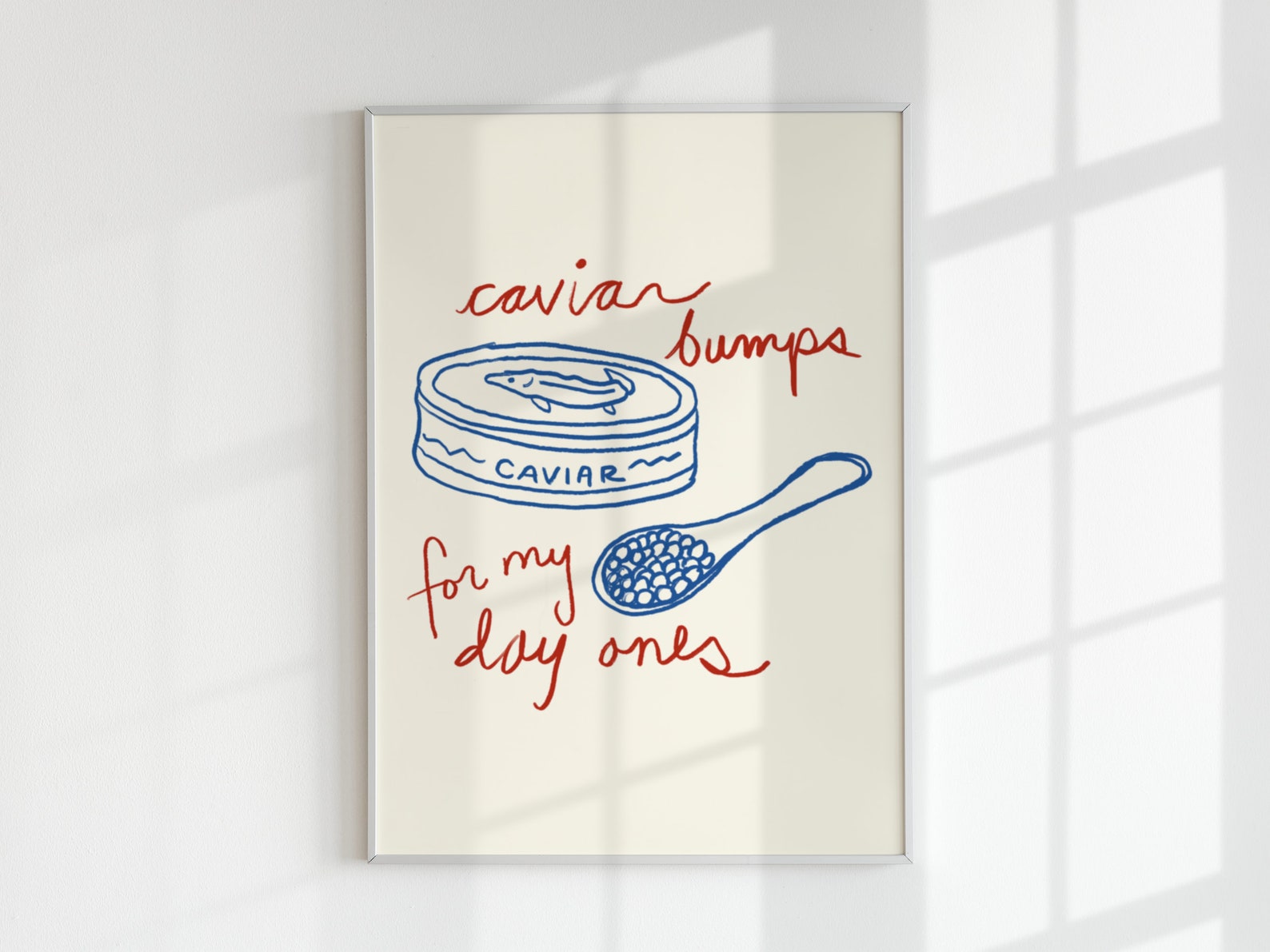 Caviar Doodle Digital Print Kitchen Sketch Art Caviar Bump - Etsy