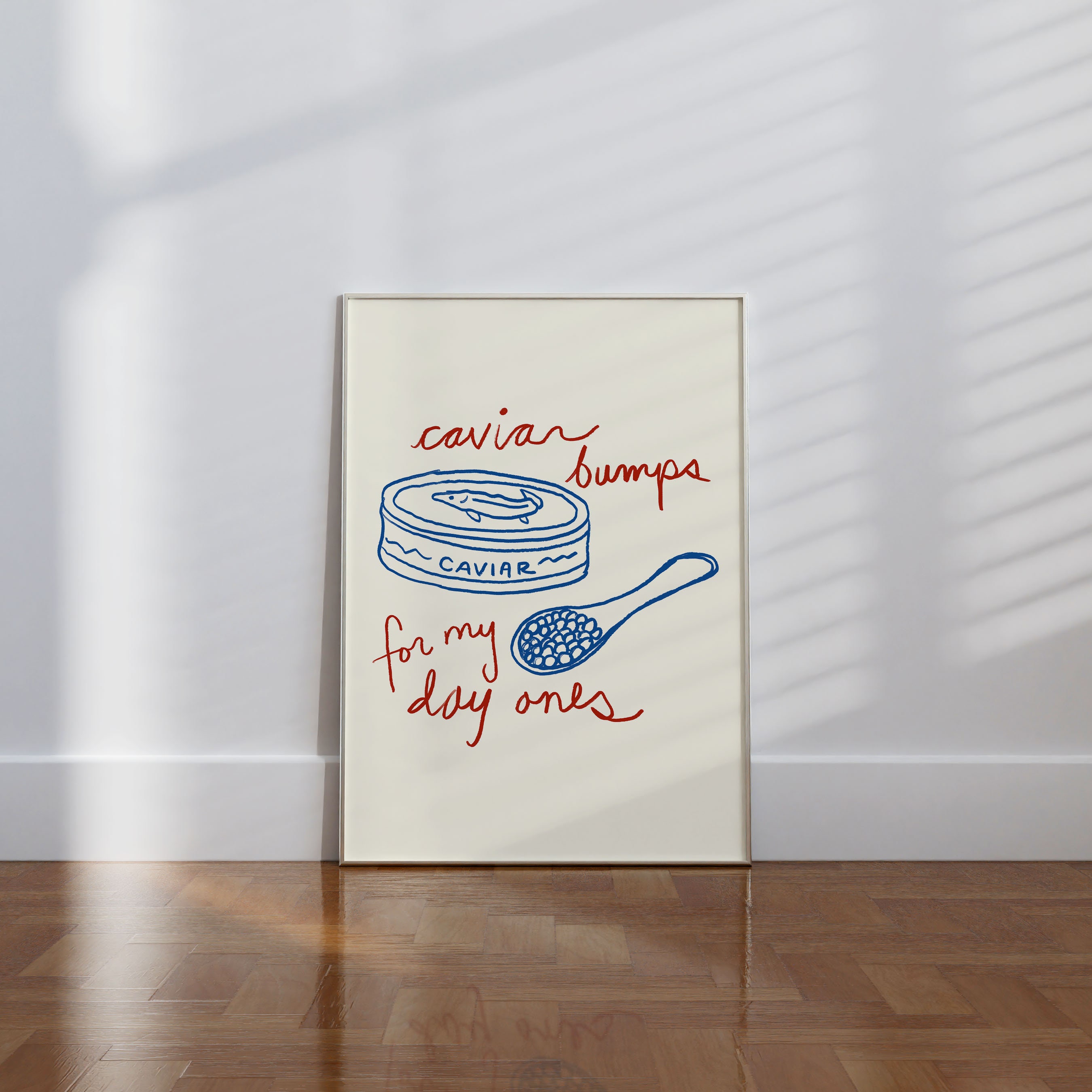 Caviar Doodle Digital Print Kitchen Sketch Art Caviar Bump - Etsy