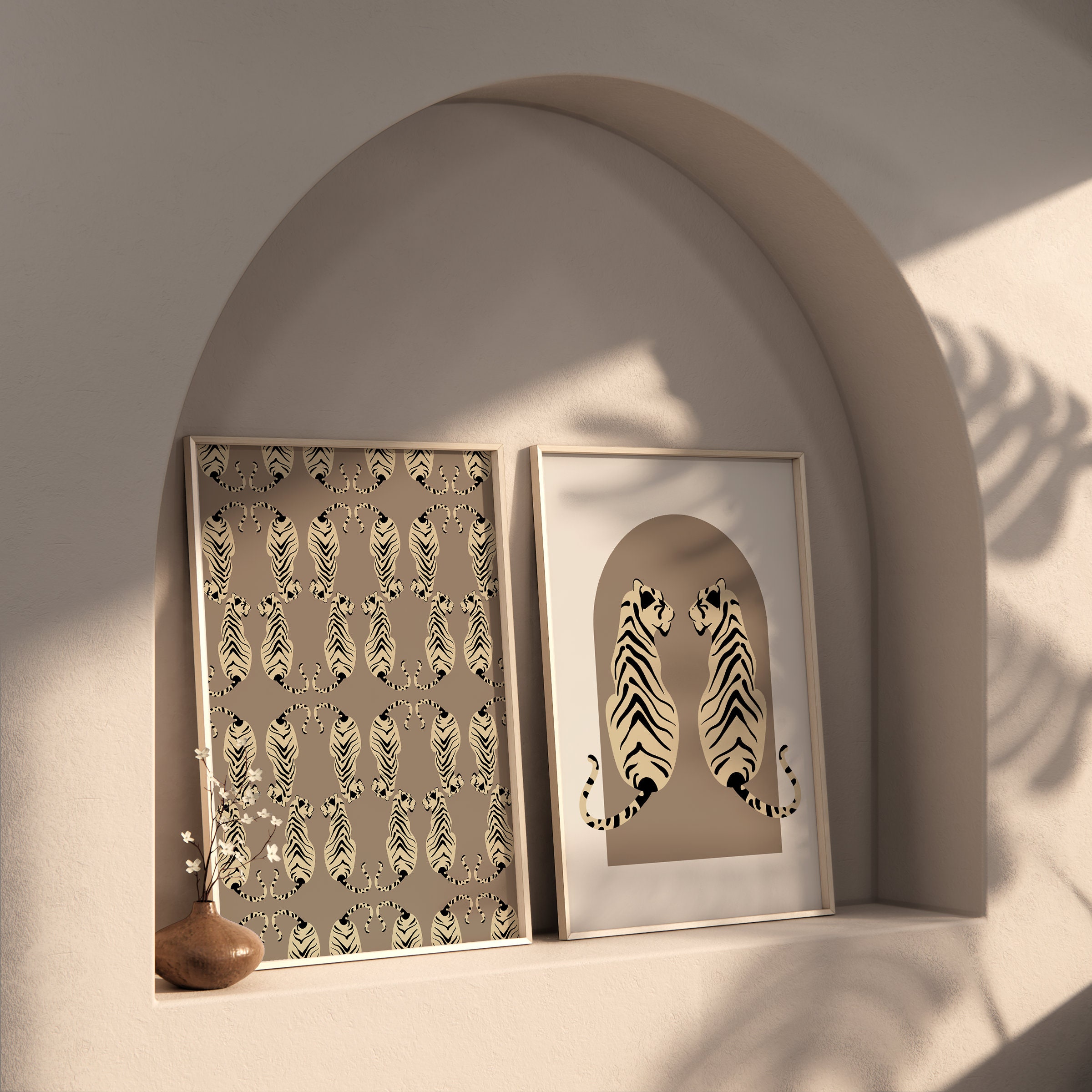 Digital Tiger Poster, Tiger Wall Art, Tigress Wall Art Printable ...