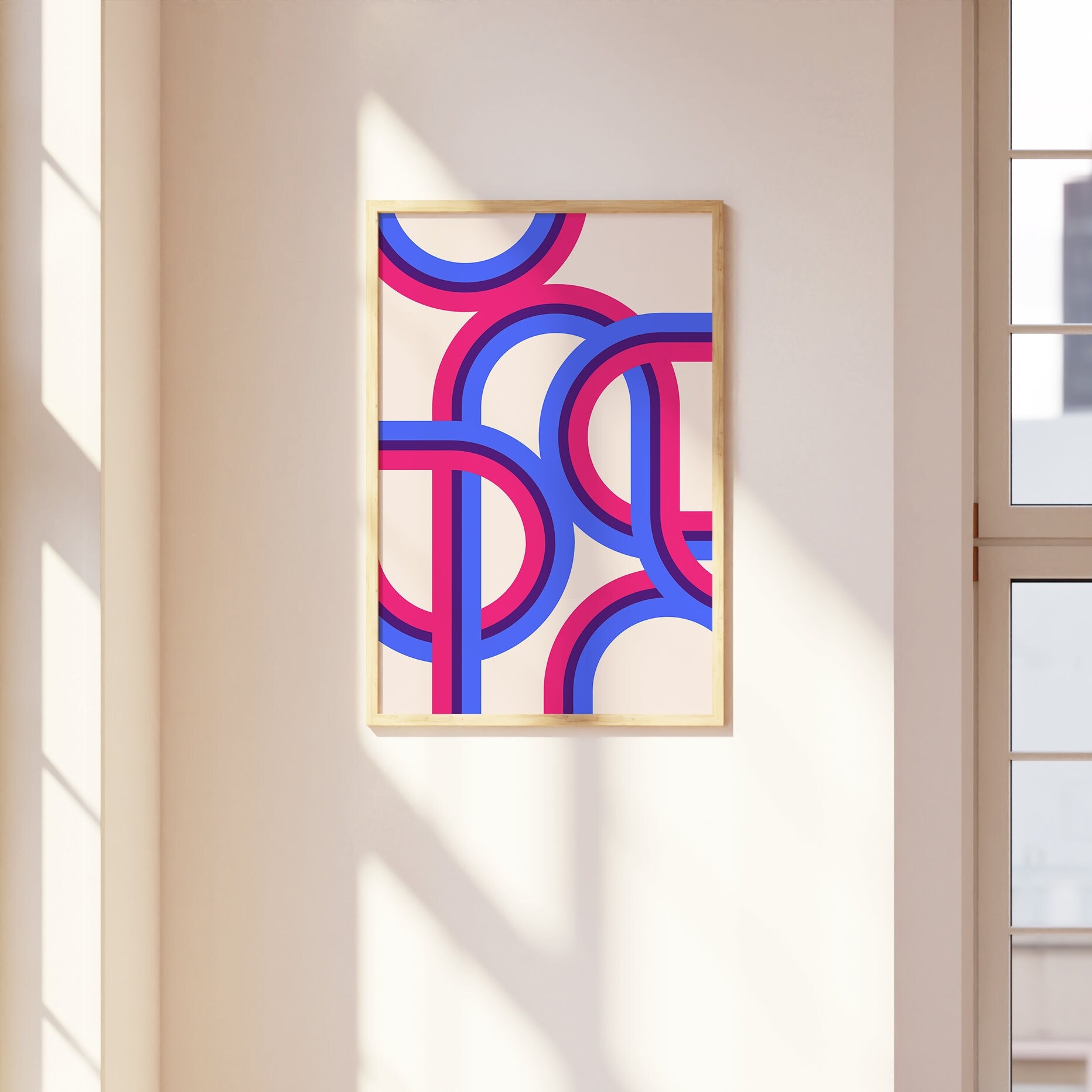 Bisexual Pride Art Print: Abstract Bi Flag Decor (digital Download) - Etsy