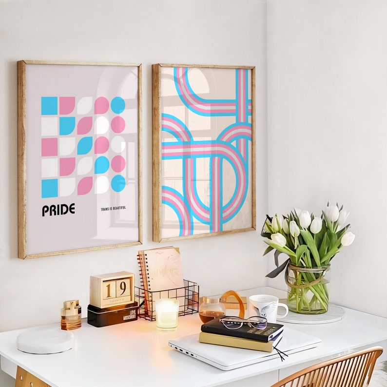 Trans Pride Poster Transgender Flag Wall Art. Pride Decor - Etsy