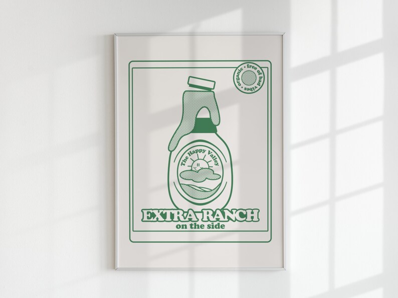 Cute Ranch Dressing Digital Poster Retro Digital Download Happy Valley ...
