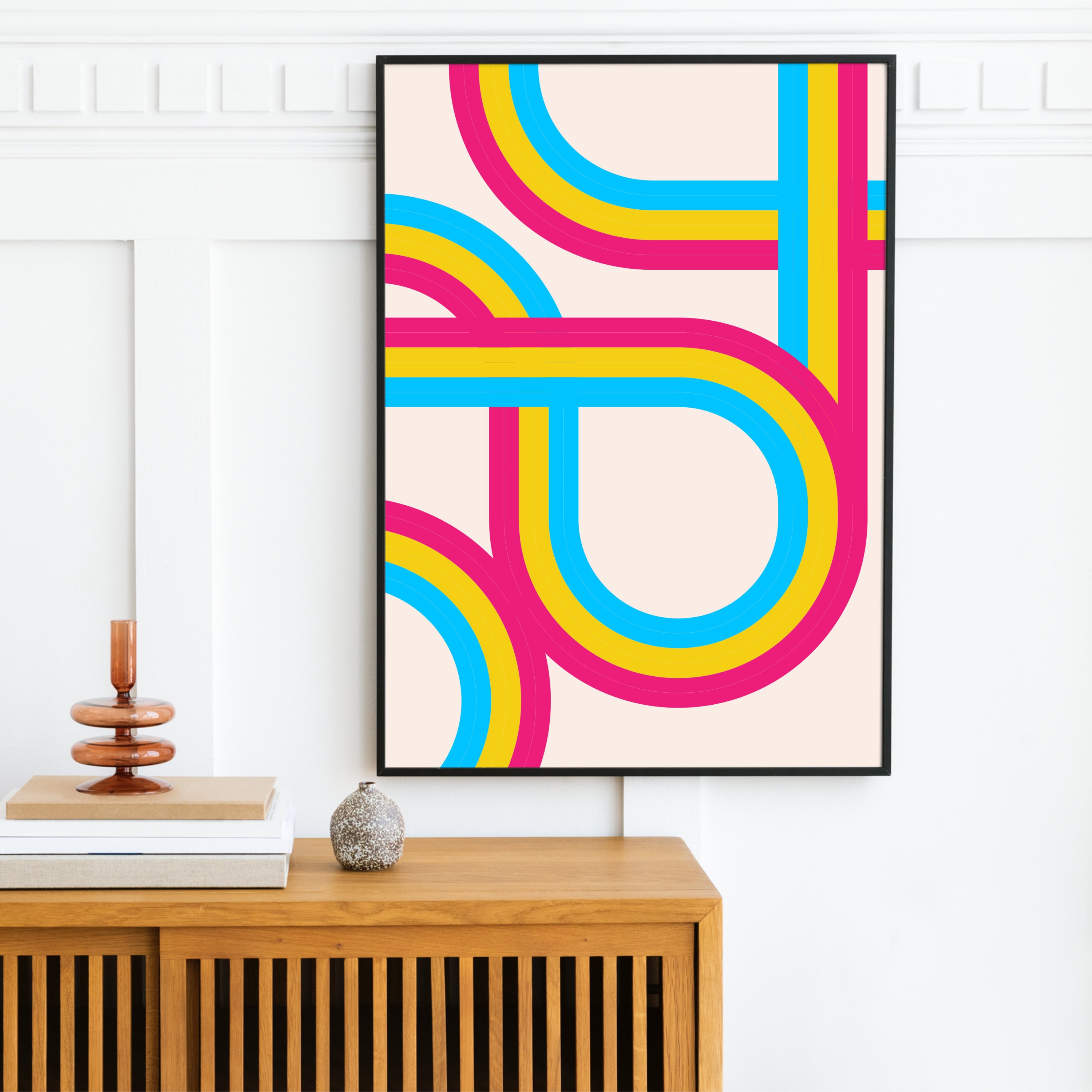 Pansexual Pride Wall Print, Pan Flag Art, Birthday Gift Pansexual ...