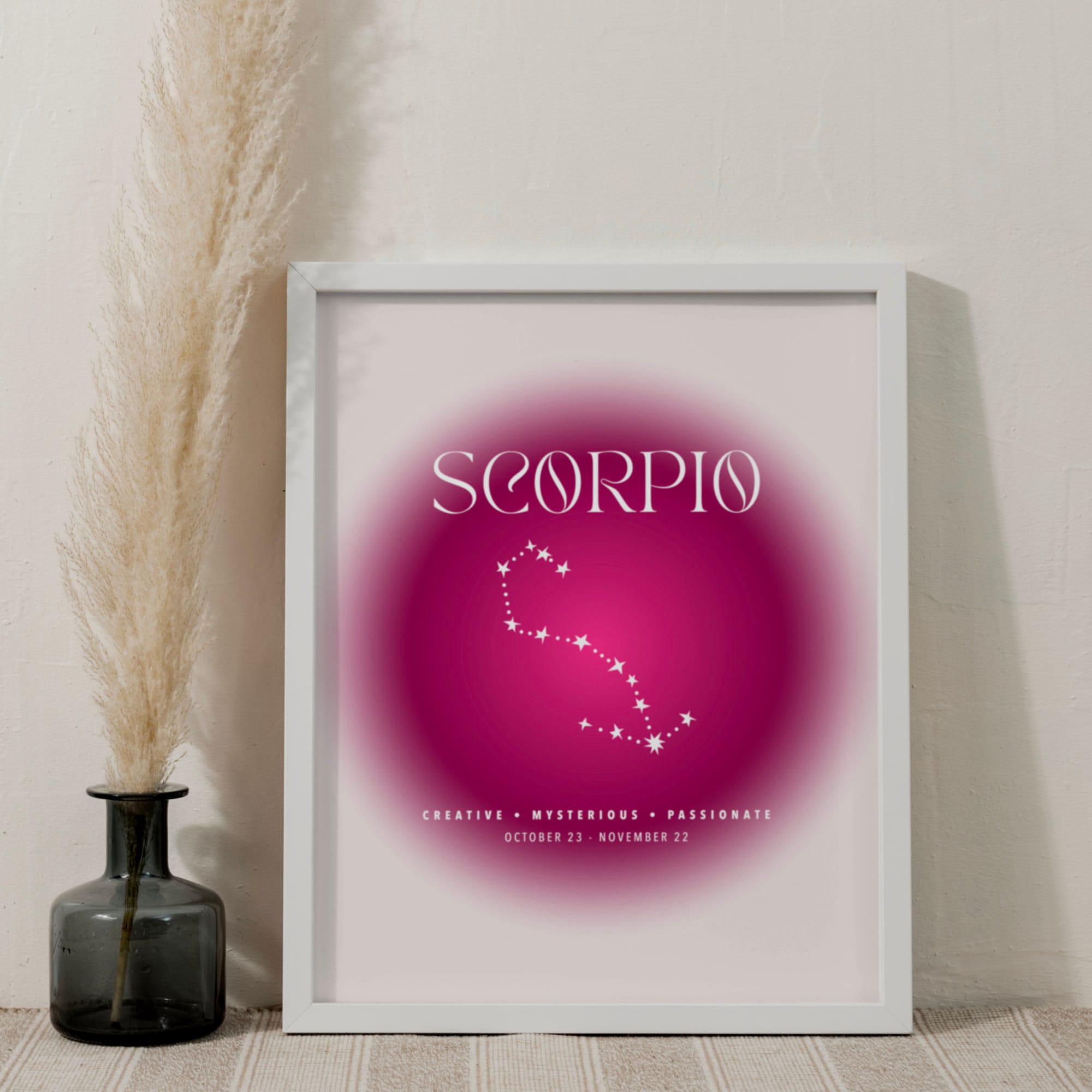 Scorpio Aura Digital Print, Astrology Poster Download, Aura Color Print ...