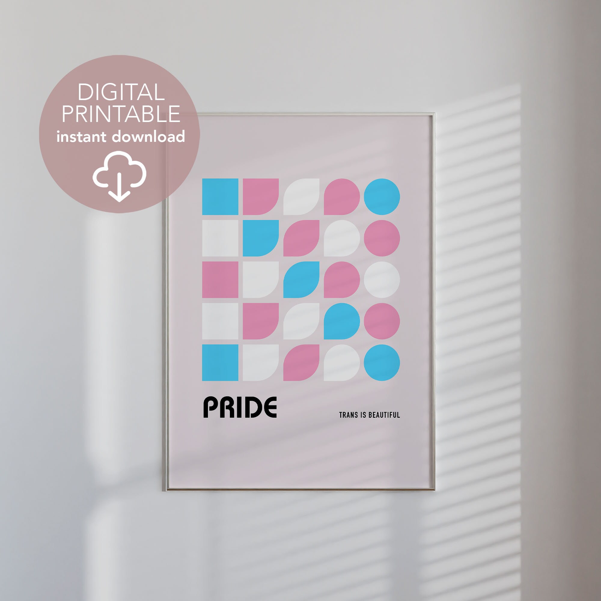 Trans Pride Digital Art Transgender Flag Printable LGBTQ2 - Etsy