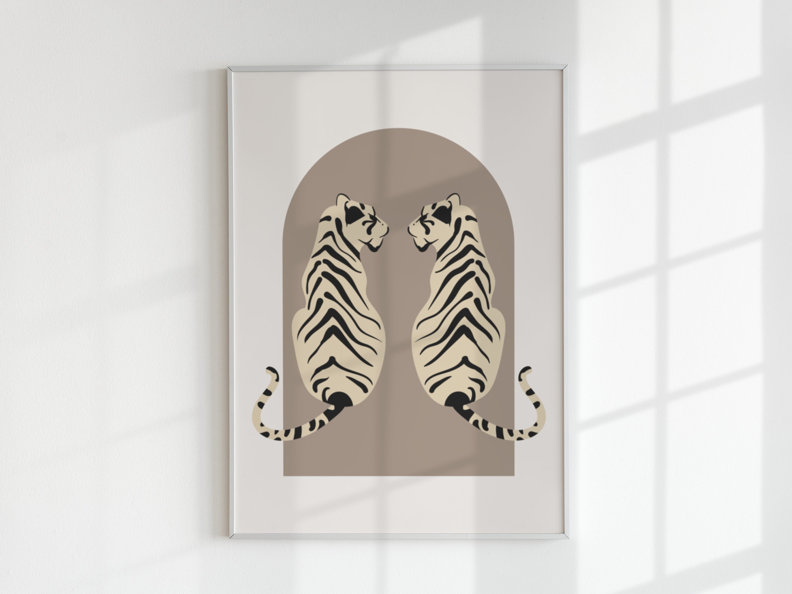 Digital Tiger Poster, Tiger Wall Art, Tigress Wall Art Printable ...