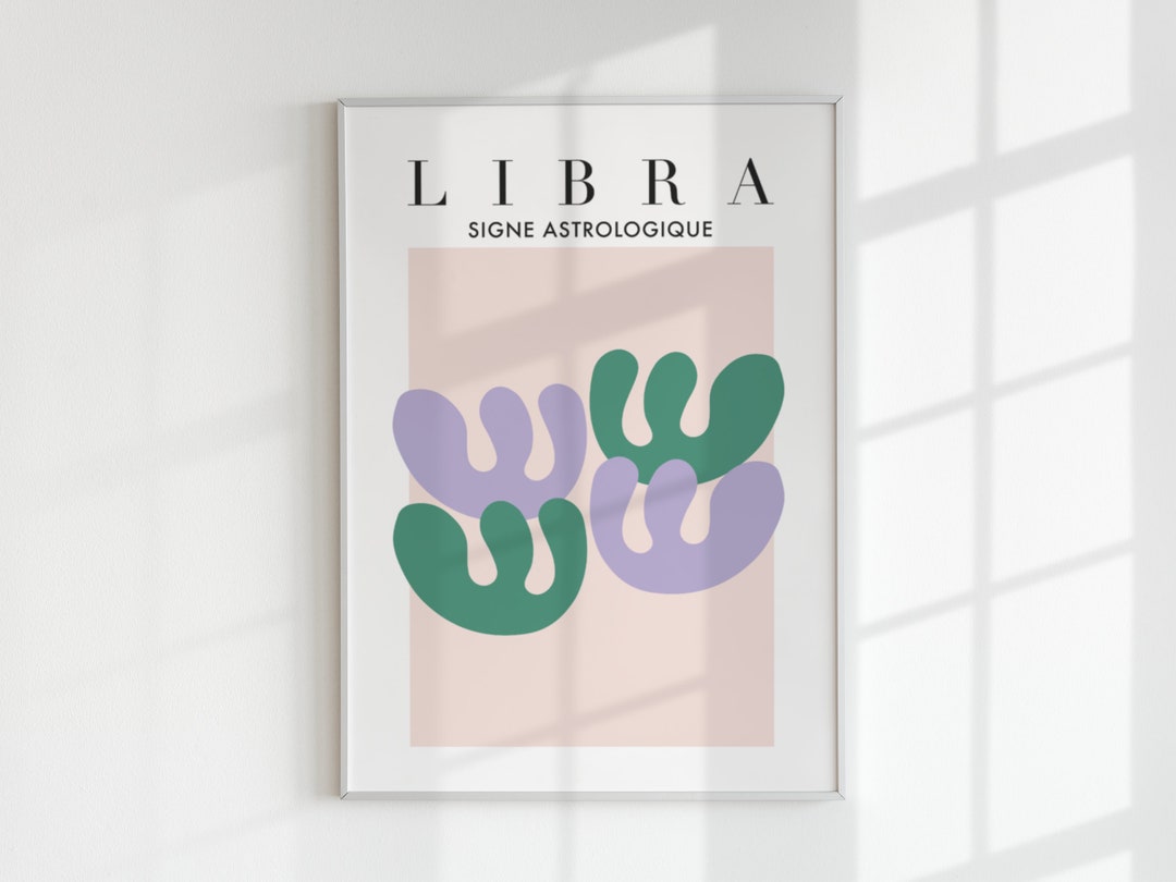 Libra Wall Print, Zodiac Digital Download, Trendy Libra Printable ...