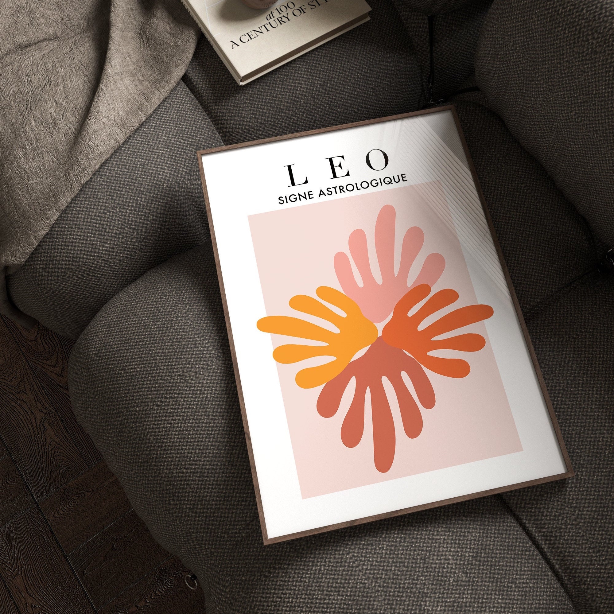 Leo Abstract Wall Print Leo Birthday Gift Idea Retro Zodiac - Etsy Canada
