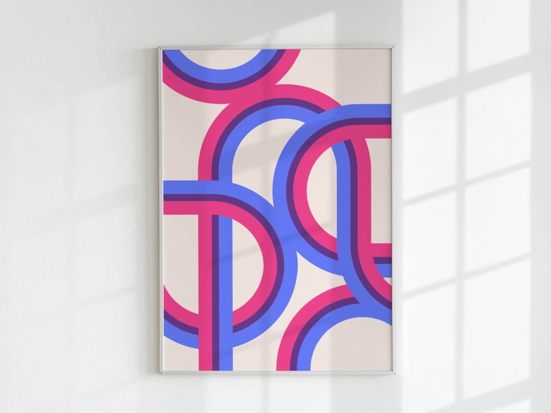 Bisexual Pride Art Print: Abstract Bi Flag Decor (digital Download) - Etsy