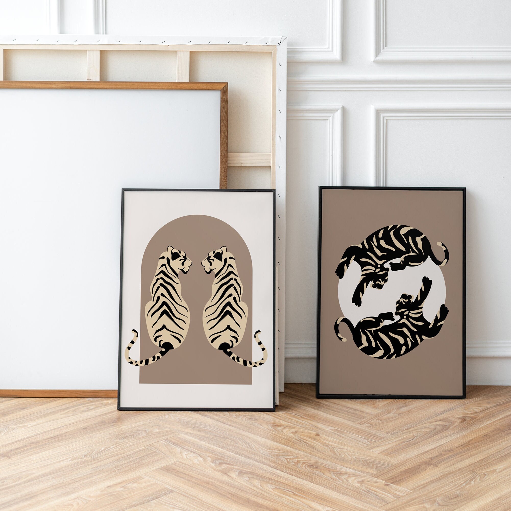 Digital Tiger Poster, Tiger Wall Art, Tigress Wall Art Printable ...