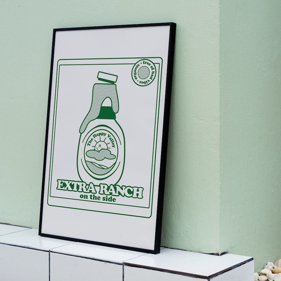 Cute Ranch Dressing Digital Poster Retro Digital Download Happy Valley ...
