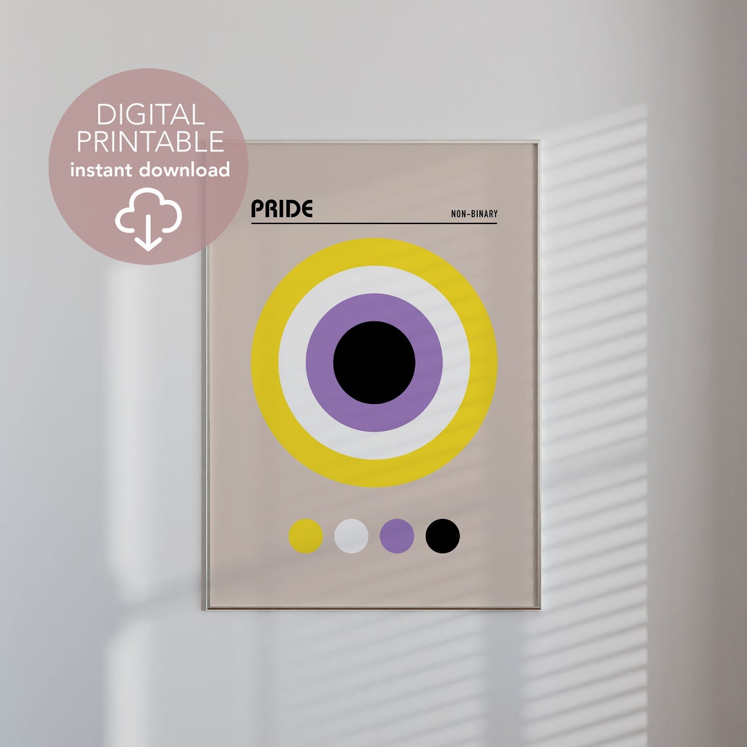 Bauhaus Non-binary Pride Poster: Enby Flag Art (digital Download) - Etsy UK
