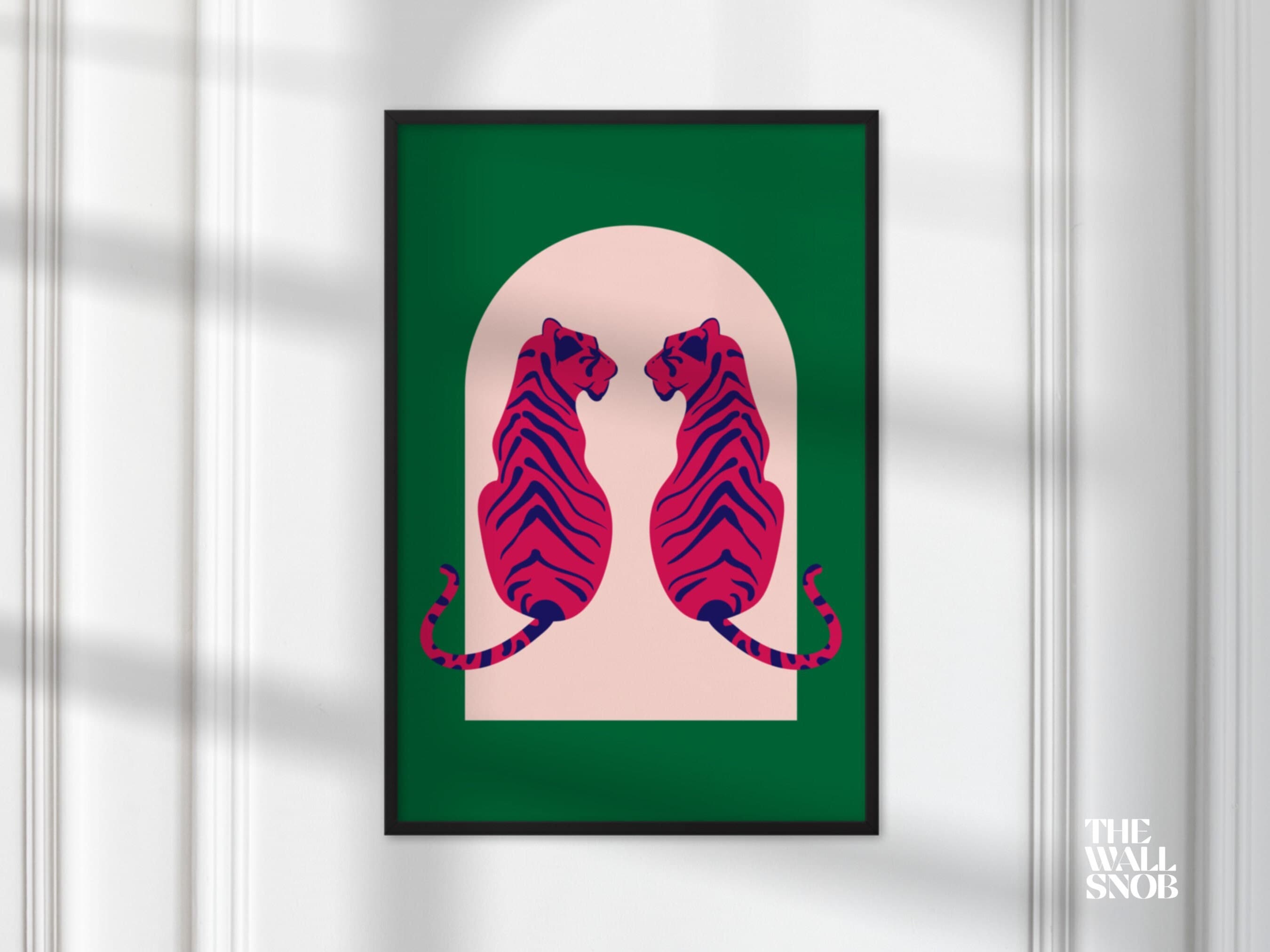 Colourful Year of Tiger Poster Boho Tiger Wall Print Tigress - Etsy UK