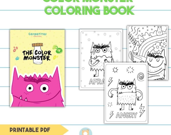 Colour Monster Template - Etsy UK
