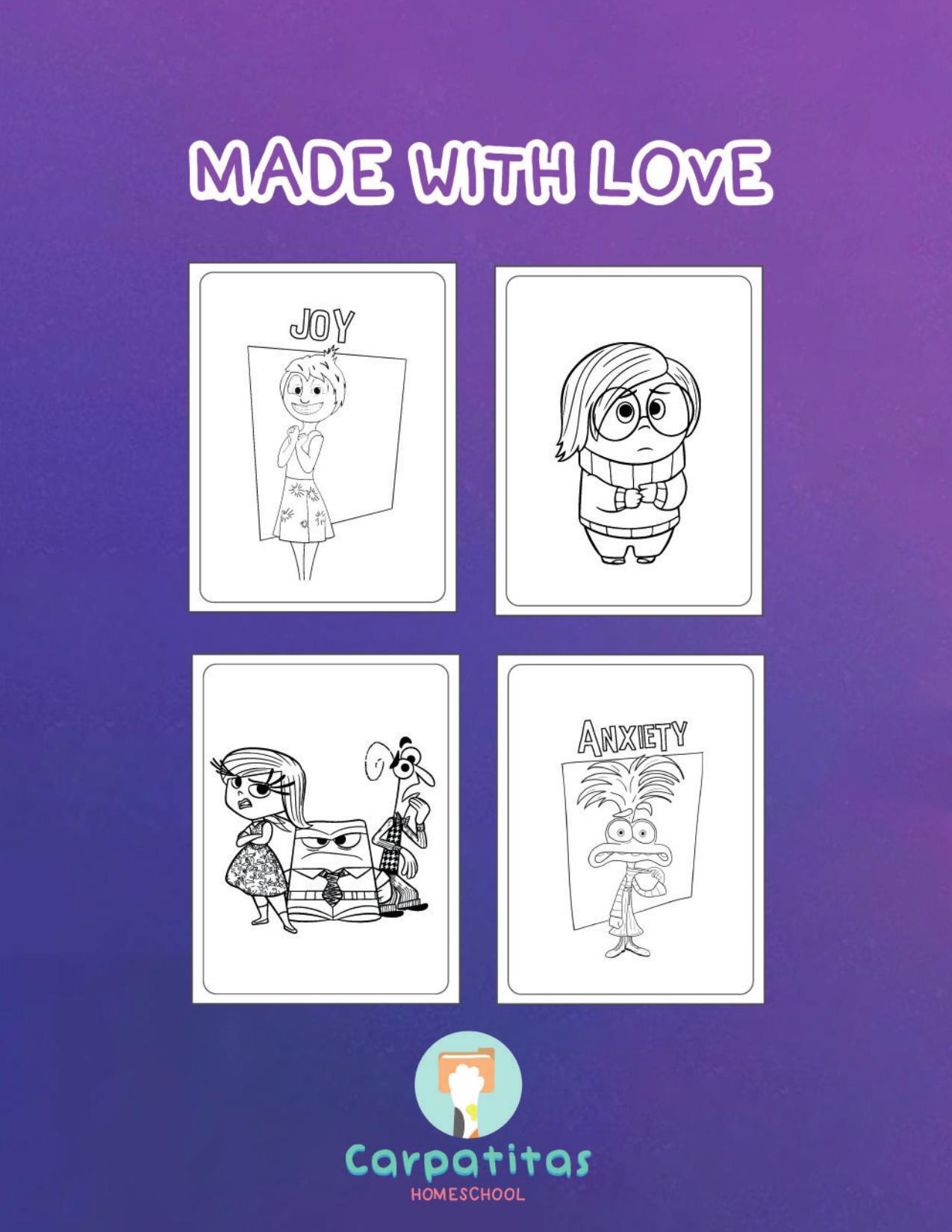 Insideout 2 Coloring Book | Printable | PDF | Insideout Coloring Pages ...