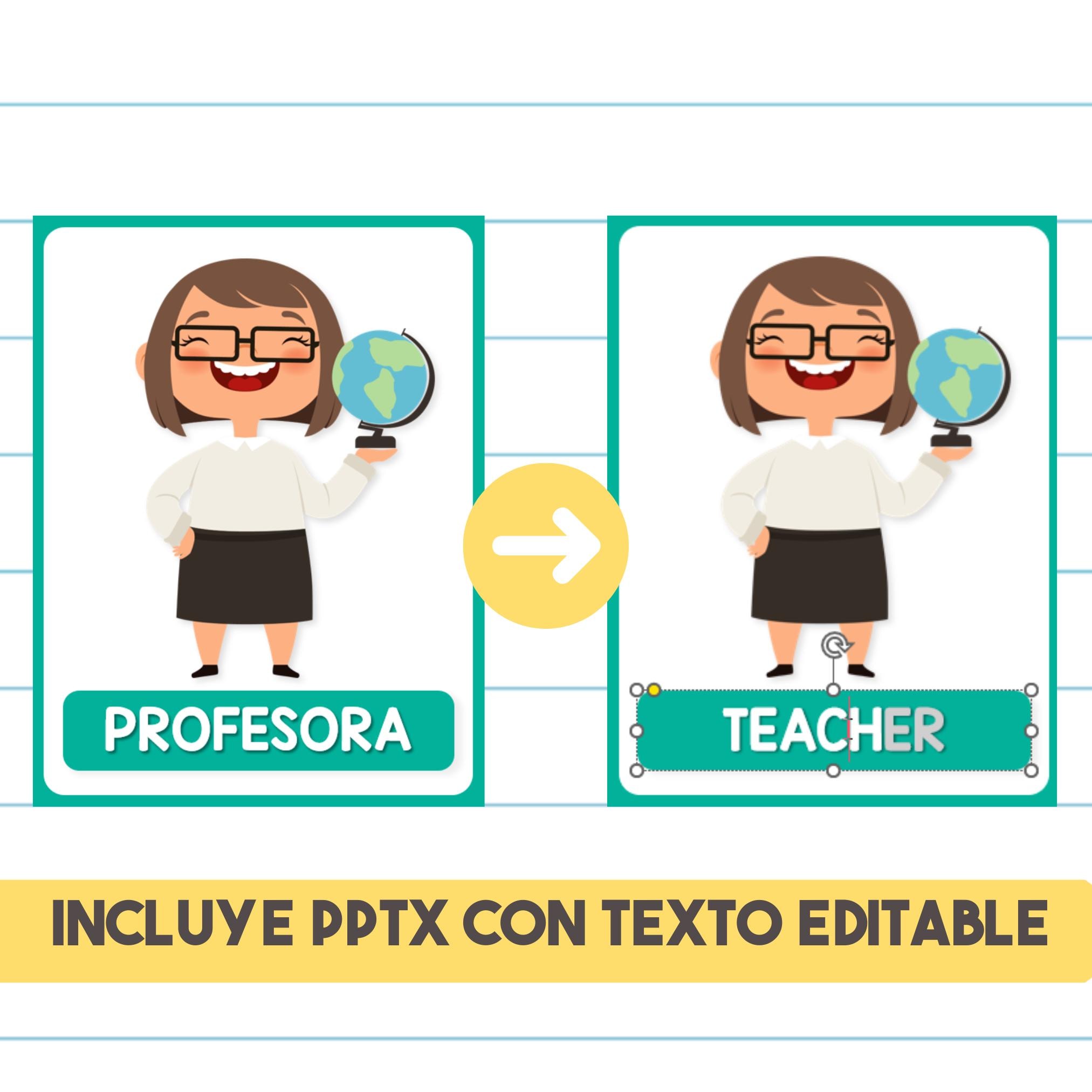 Professions and Occupations Flashcards for Kids | Editable | Spanish ...