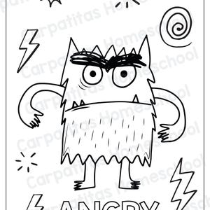 Color Monster Coloring Book for Kids | Feeling Monster Coloring Pages ...