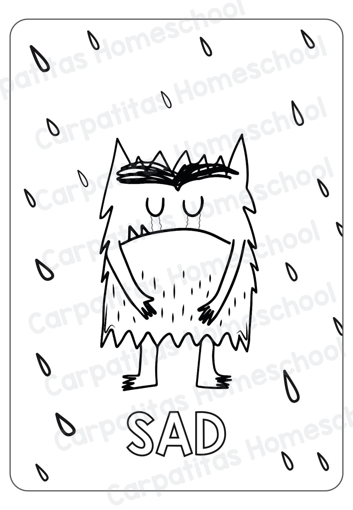 Color Monster Coloring Book for Kids | Feeling Monster Coloring Pages ...