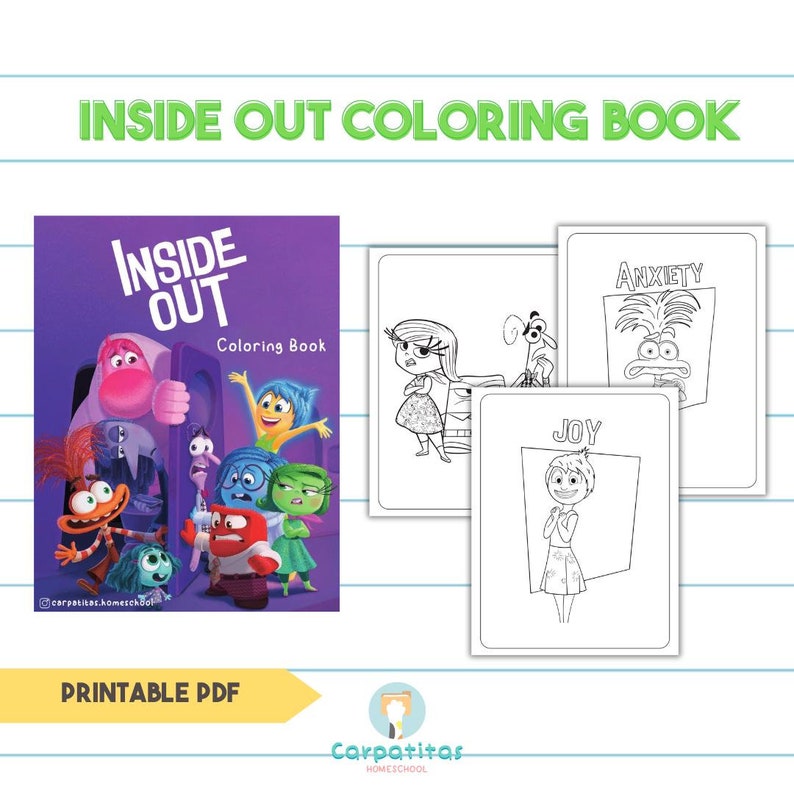 Insideout 2 Coloring Book | Printable | PDF | Insideout Coloring Pages ...