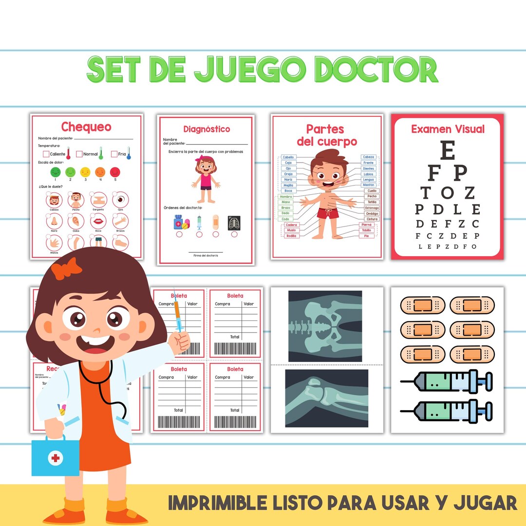 Printable Doctor/hospital Game Set | Printable | Fantasy Doctor Game ...