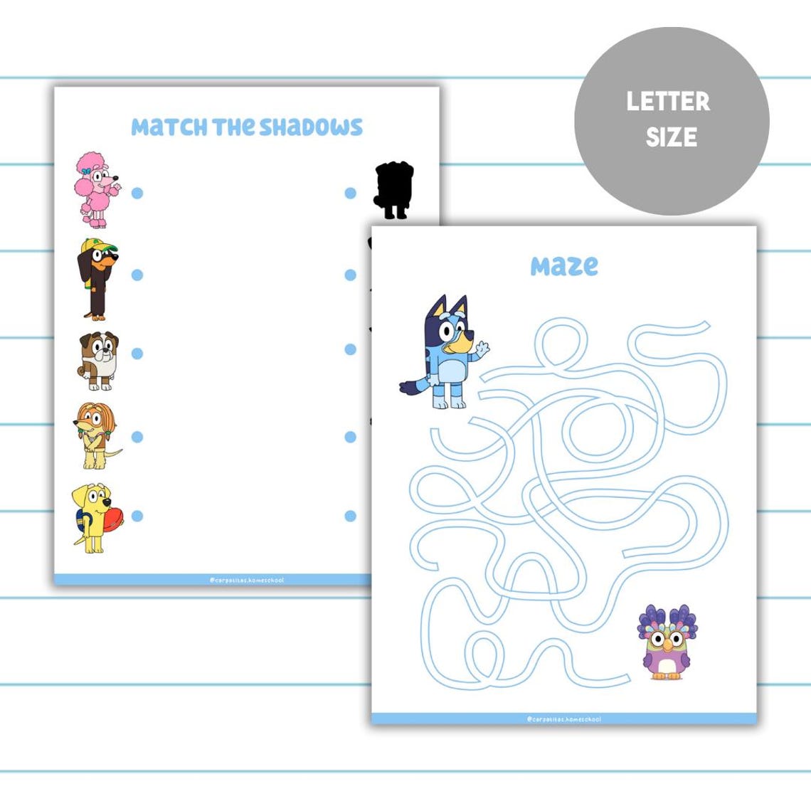 Bluey Activity Woksheets | 20 Pages | Ready to Print | Instant Download ...