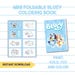 Bluey Mini Coloring Book for Kids Foldable Coloring Booklet Printable ...