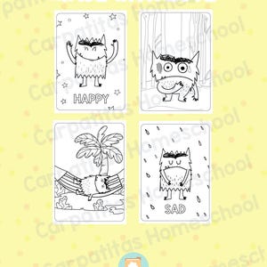 Color Monster Coloring Book for Kids | Feeling Monster Coloring Pages ...